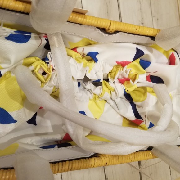 kate spade | Bags | Kate Spade Sam Natural Wicker Medium Satchel Optic ...